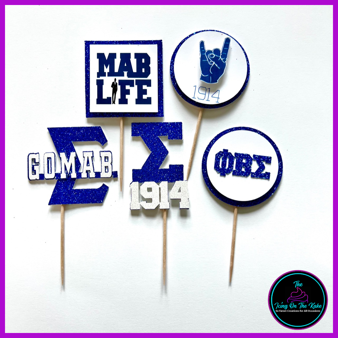 Sigma Cupcake Toppers| Fraternity Celebration – The Icing On The Kake